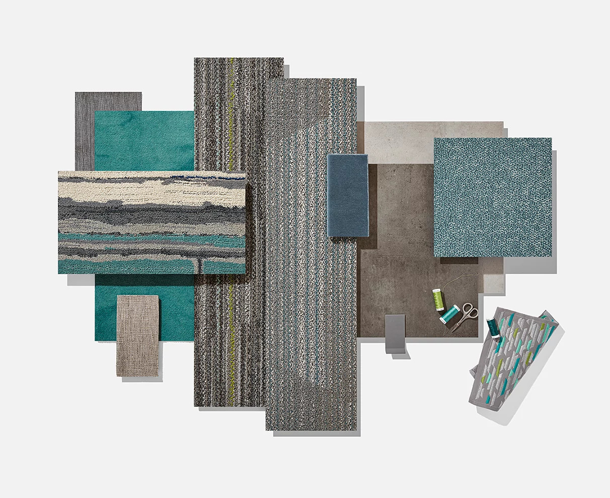 Board | Connected Threads Aqua Palette | ShawContract